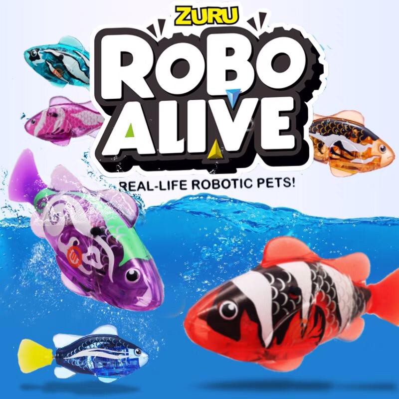 {ORIGINAL} ZURU ROBO ALIVE ROBOTIC SWIMMING FISH WATER ACTIVATED COLOUR ...
