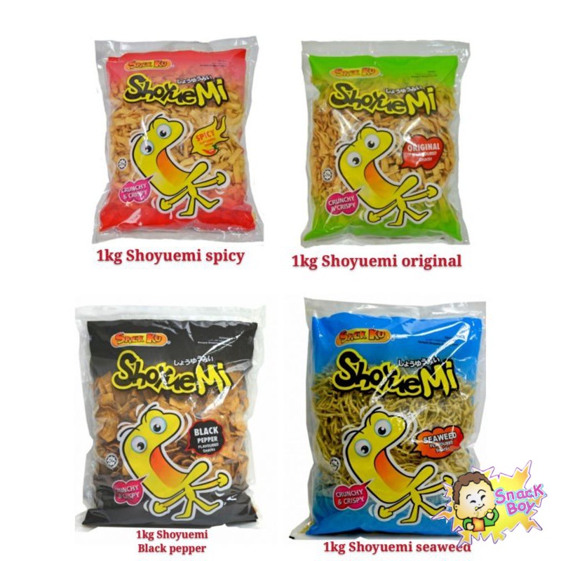 1KG Keropok Snekku ShoyueMi (Original / Spicy / Black Pepper / Seaweed ...