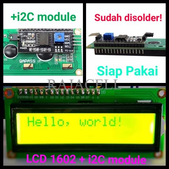 Green LCD 1602 + i2C IIC Backpack LCD Module for Arduino | Shopee Malaysia