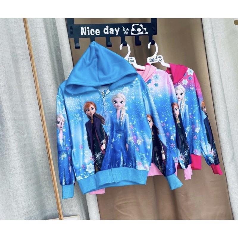 Princess Frozen Jackets Anna & Elsa Sweater Girl Cartoon Outerwear ...