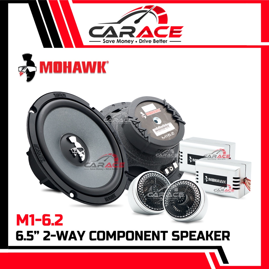 6.5 2-Way Component Speaker Bass Mid Car Speaker MOHAWK Component Set 6 ...