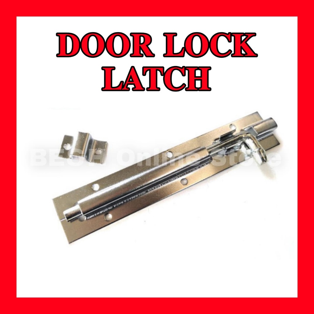 STAINLESS STEEL DOOR LOCK LATCH TOWER BOLT DOOR LOCK LATCH LOCK 6" / SELAK PINTU | Shopee Malaysia