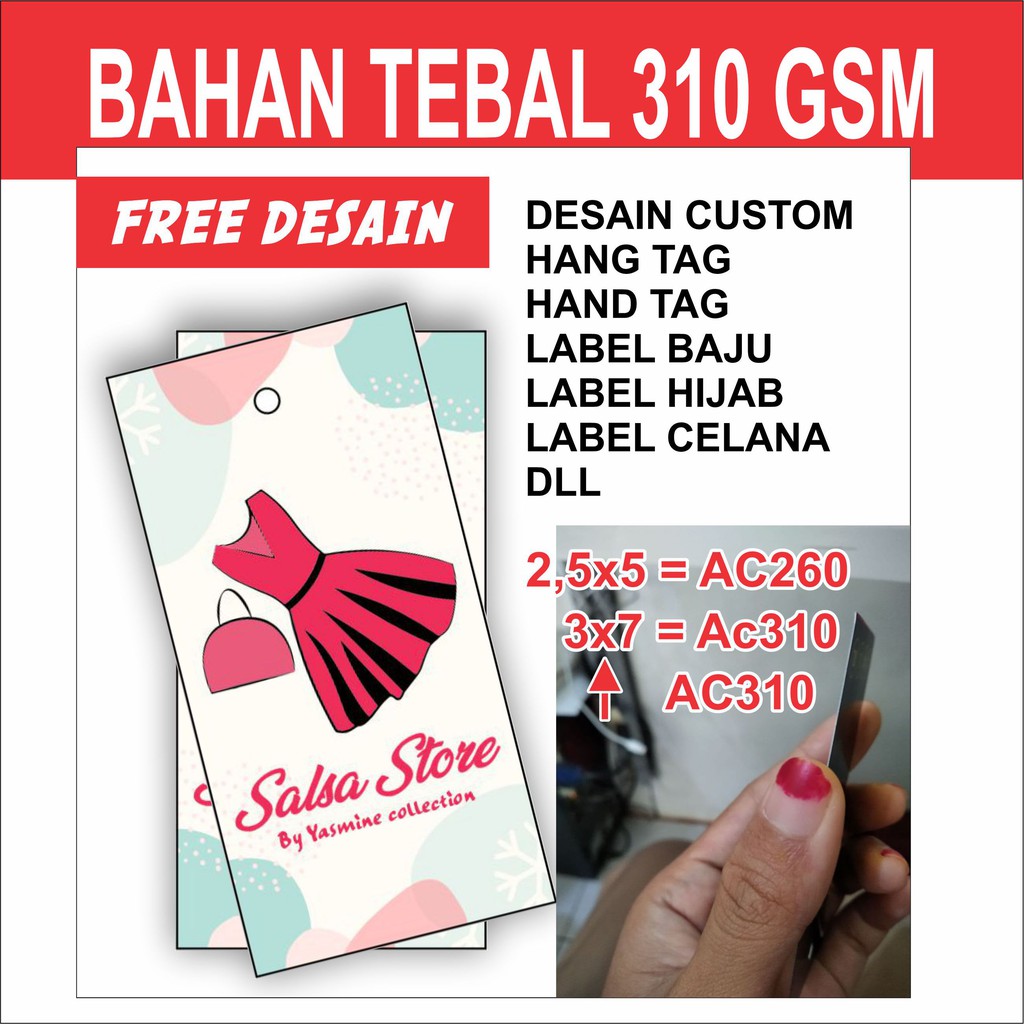 (MIN 100) Custom Hijab Pants Clothes Label Hangtag Hang Tag Design ...