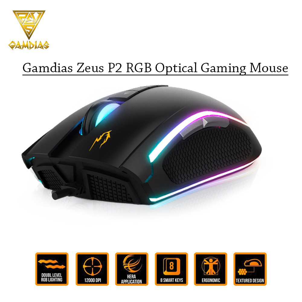 Gamdias Zeus P2 RGB Optical Gaming Mouse (ZEUS P2) Fully Programmable ...