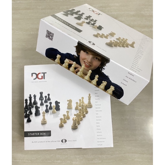 DGT Complete Chess Set Chessboard with Chess Pieces Starter Box ...
