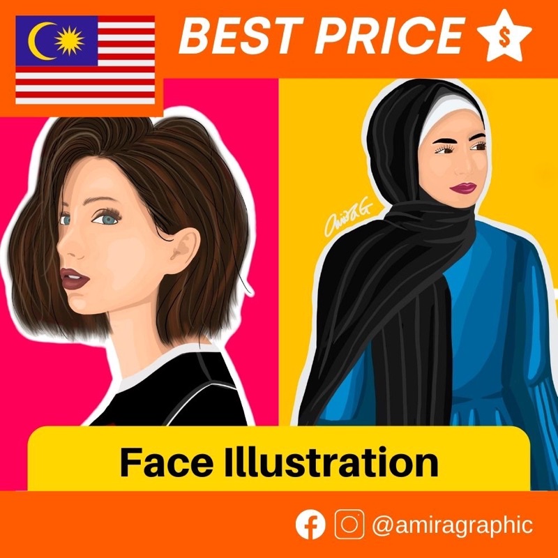 [Custom Drawing] Illustration Drawing/Lukis Muka | Shopee Malaysia