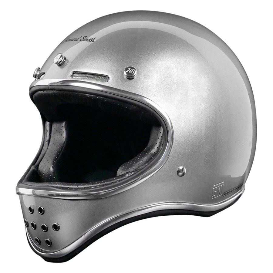 Howard Smith Bobber Retro Full Face Helmet - Silver Met | Shopee Malaysia