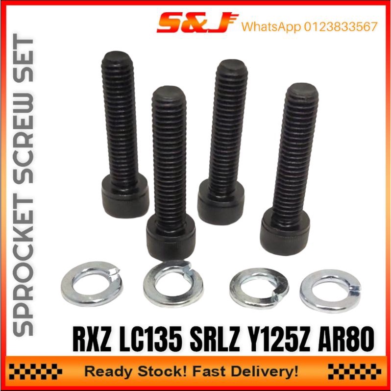 RXZ LC135 SRLZ Y125Z AR80 Allen Key Rear Sprocket Screw Bolt Set (1set ...