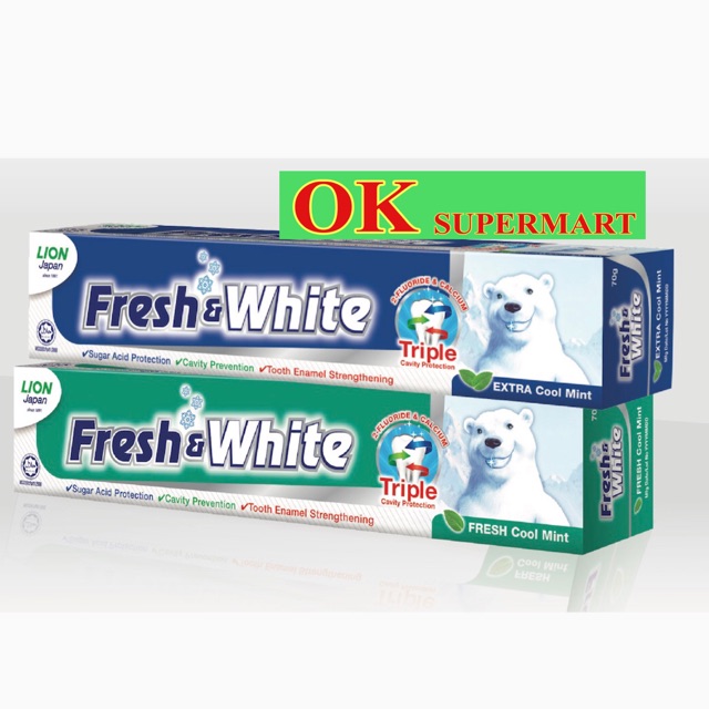 Fresh & White Toothpaste 70g | Shopee Malaysia