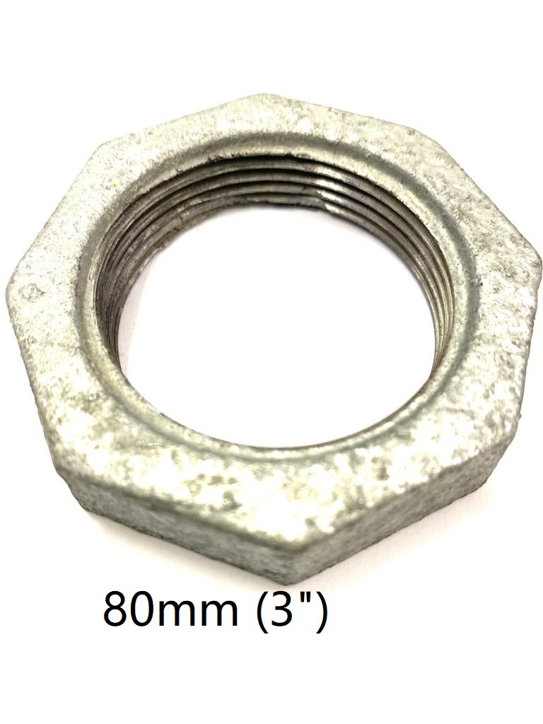 80mm ( 3" ) Galvanized Iron ( GI ) Pipe Fitting Lock Nut GILN080 ...