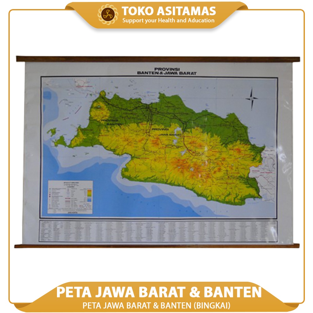 Map Of West Java And Banten Province (Frame) | Shopee Malaysia
