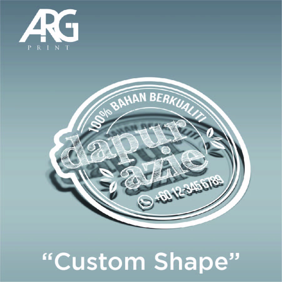 Transparent Sticker White Ink Printing Lutsinar Siap 1 Hari | Shopee ...