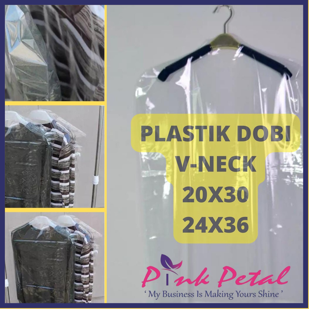 V-NECK Plastik Dobi [24x36 / 20x30] PP Plastic Bag Packaging Jernih ...