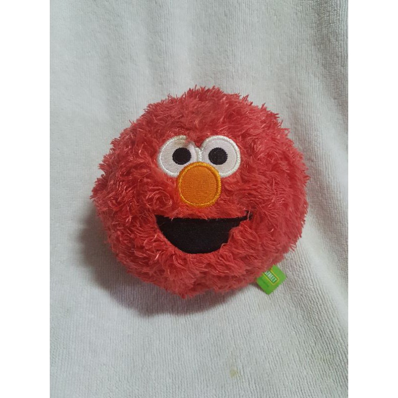 Authentic Gund Sesame Street Elmo Red Round Ball with Sound Plush Soft ...