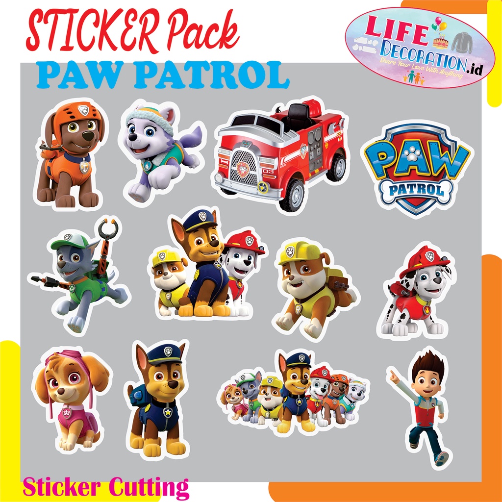 Paw PATROL STICKER/PAW PATROL STICKER PACK | Shopee Malaysia