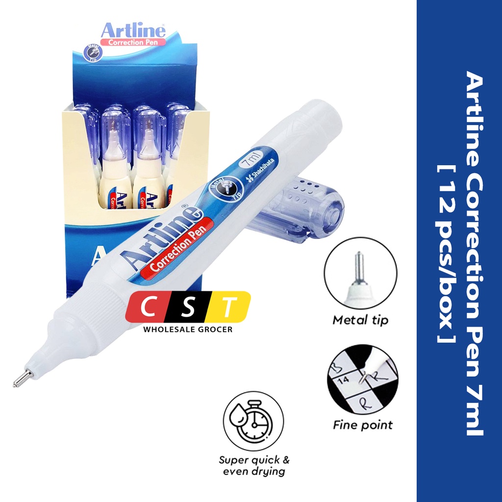 Artline Correction Pen 7ml (12pcs/Box) | Shopee Malaysia