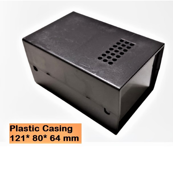 [READY STOCK] PLASTIC CASING PROJECT BLACK BOX 121X80X64MM | Shopee ...