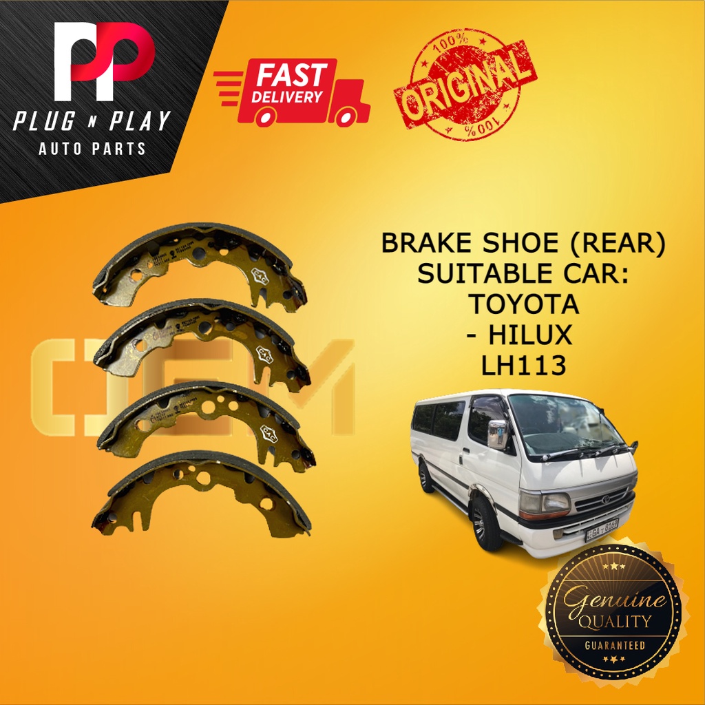 TOYOTA HILUX LH113 BRAKE SHOE REAR BELAKANG OEM PRODUCT | Shopee Malaysia