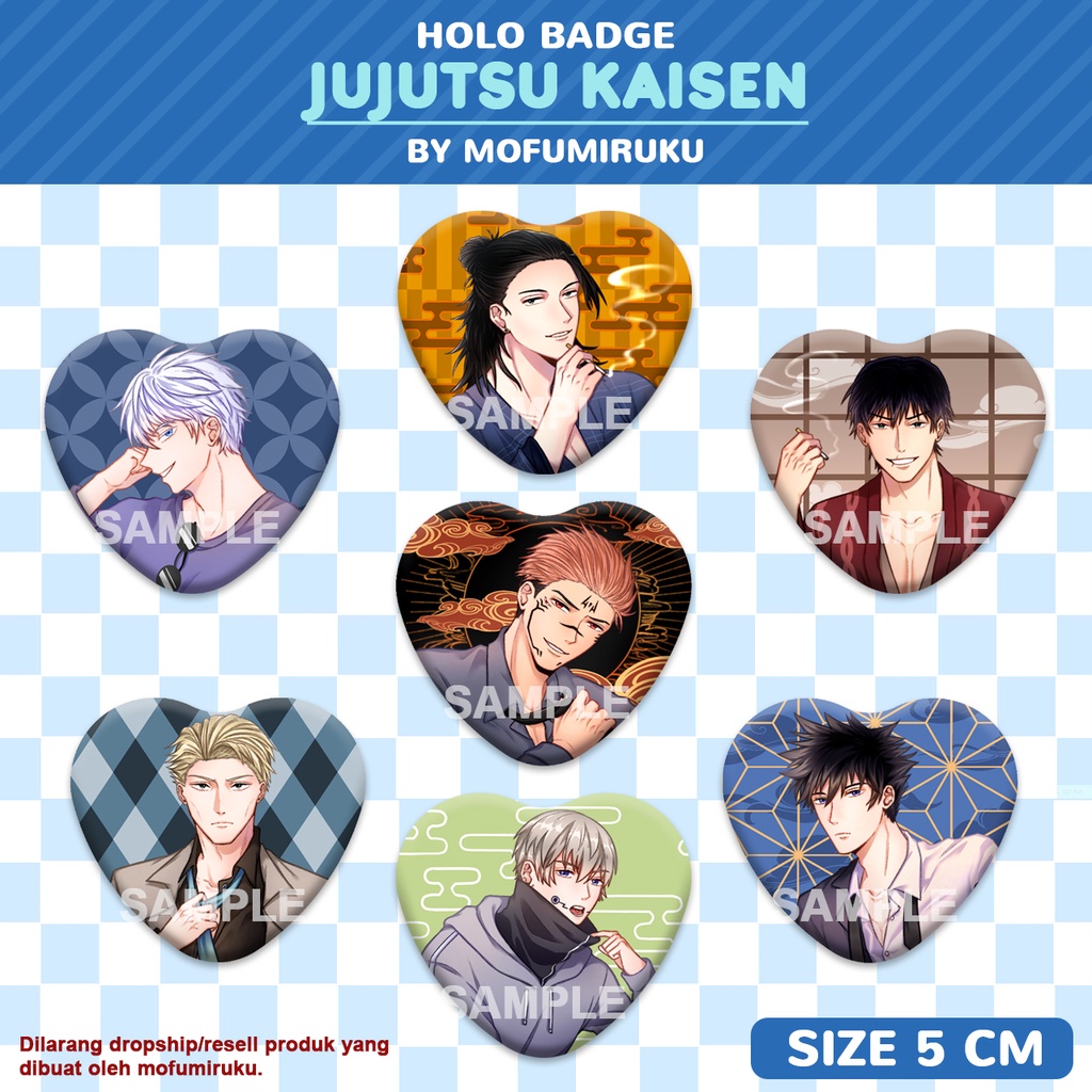 [ LAST STOCK ] Jujutsu Kaisen Holo Heart Badge Pin | Sukuna Ryomen ...
