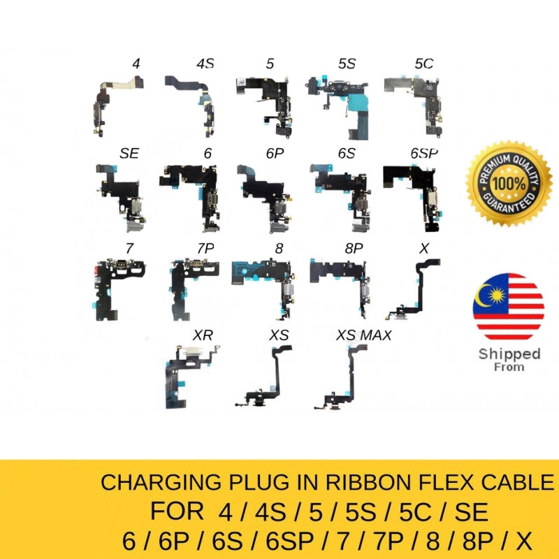 COMPATIBLE CHARGING CHARGER PORT RIBBON FLEX CABLE FOR 5 5S 5C SE 6 6S 7 8 6plus 6splus 7plus ...