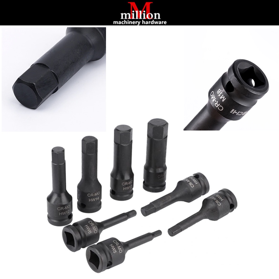 (1pc) 1/2" Dr H4-H22 78mm Length Hex Driver Impact Bit Socket Set ...