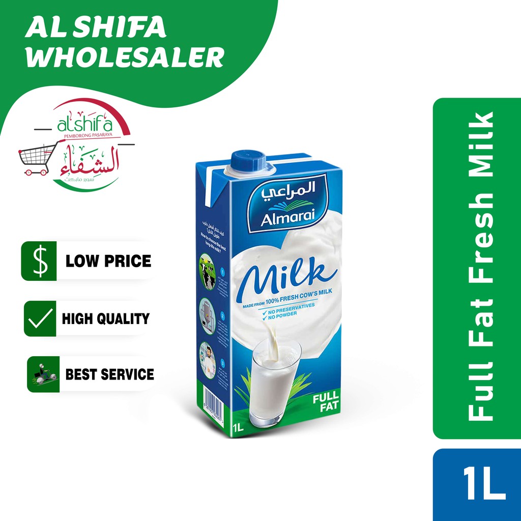 Full Fat Fresh Milk 1L Almarai | Shopee Malaysia