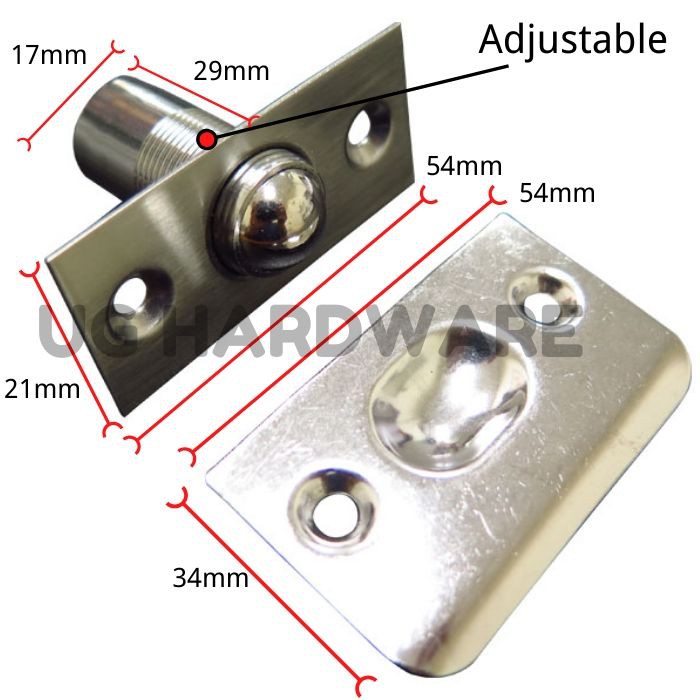 17mm Single Ball Catch Latch for Furniture Door Open Close Spring Ball ...