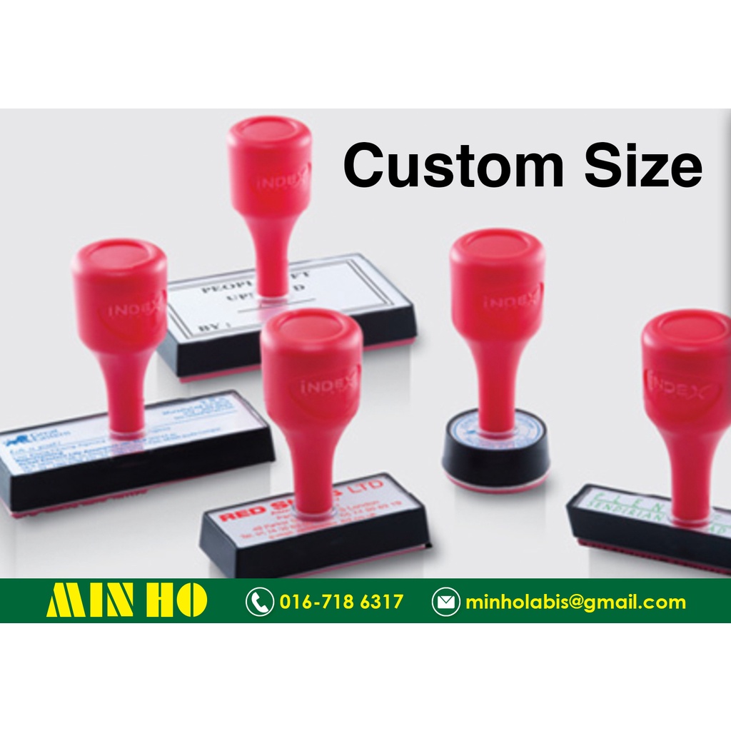 Rubber Stamp (Red Rubber/Liquid Polymer) | Shopee Malaysia
