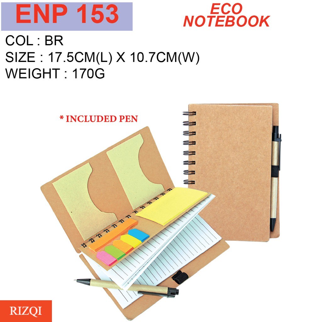 ECO NOTEBOOK ENP153 / Doorgift / Souvenir / Gifts / Event / Hadiah ...