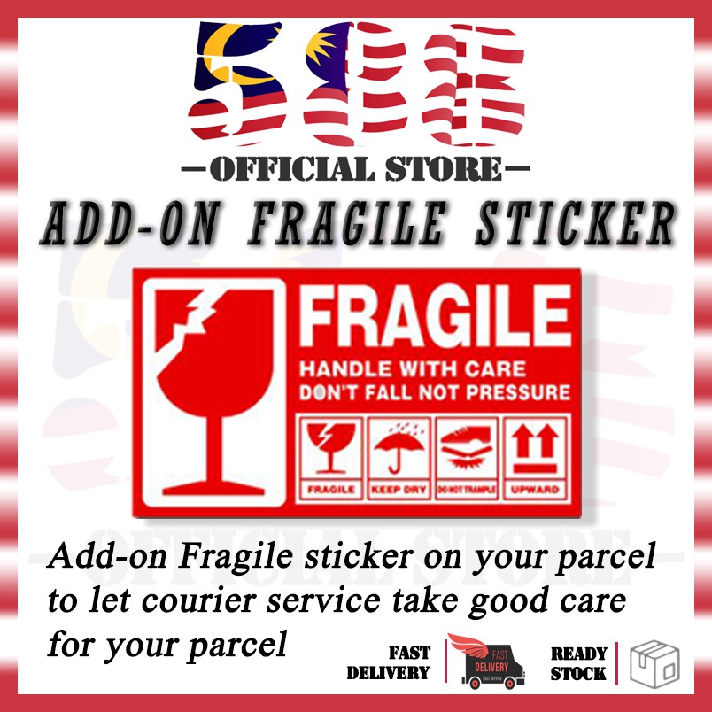 Add-on Fragile Sticker for your parcel | Shopee Malaysia