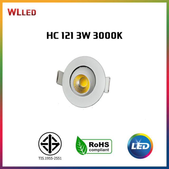 WL Led Downlight JC 121 3W 3000K | Shopee Malaysia