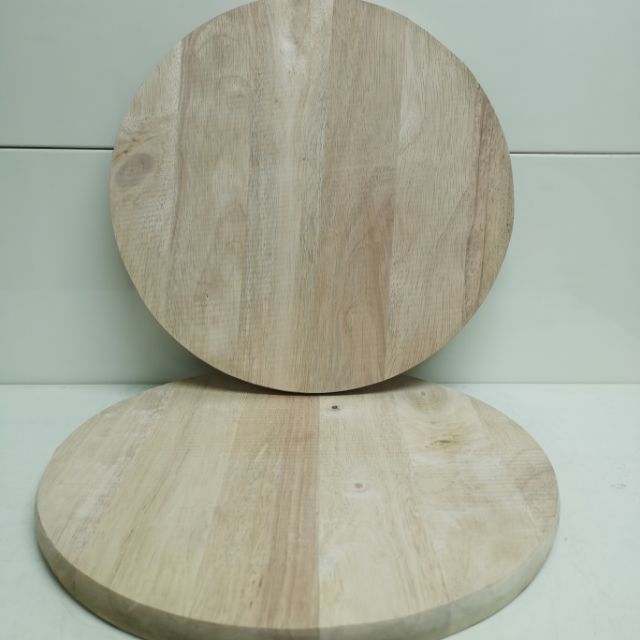 14" round shape -20mm thick rubber wood cutting board/橡木砧板/papan ...