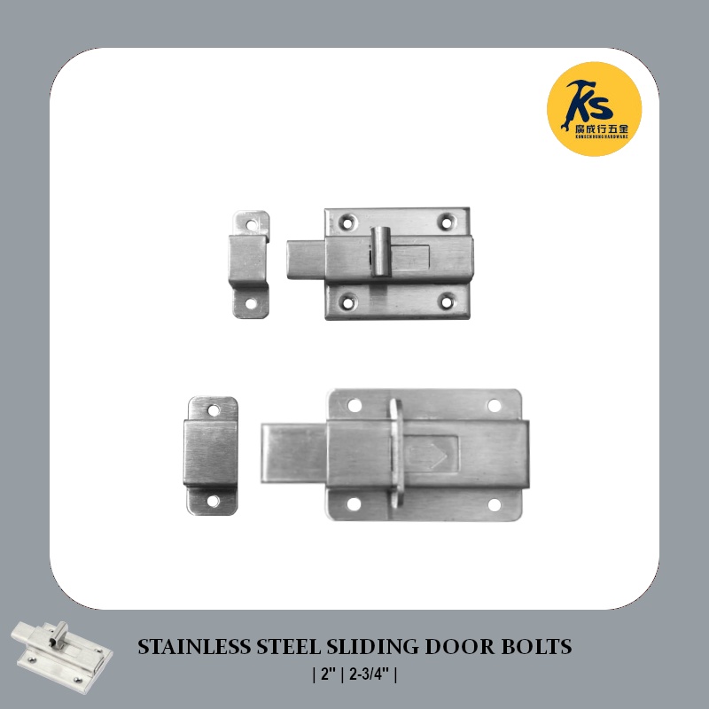 Stainless Steel Sliding Door Bolts ( 2'' | 2-3/4'' ) | Shopee Malaysia