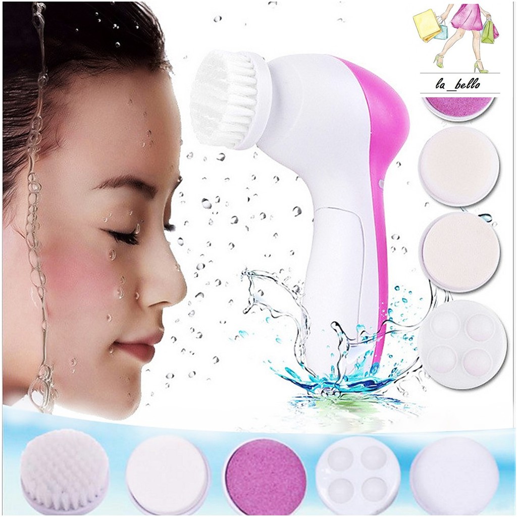 [READY STOCK] 5 In 1 Face Skin Care Cleaning Wash Brush SPA Facial ...