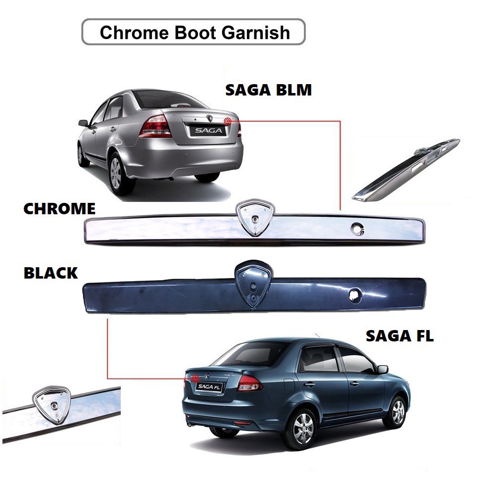 Proton Saga BLM/FLX/FL OEM Rear Trunk Boot Bonnet Logo Emblem Ganish ...