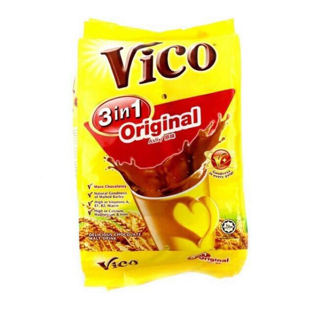 Vico 3 in 1 Original Delicious Chocolate Malt Drink / Minuman Coklat ...