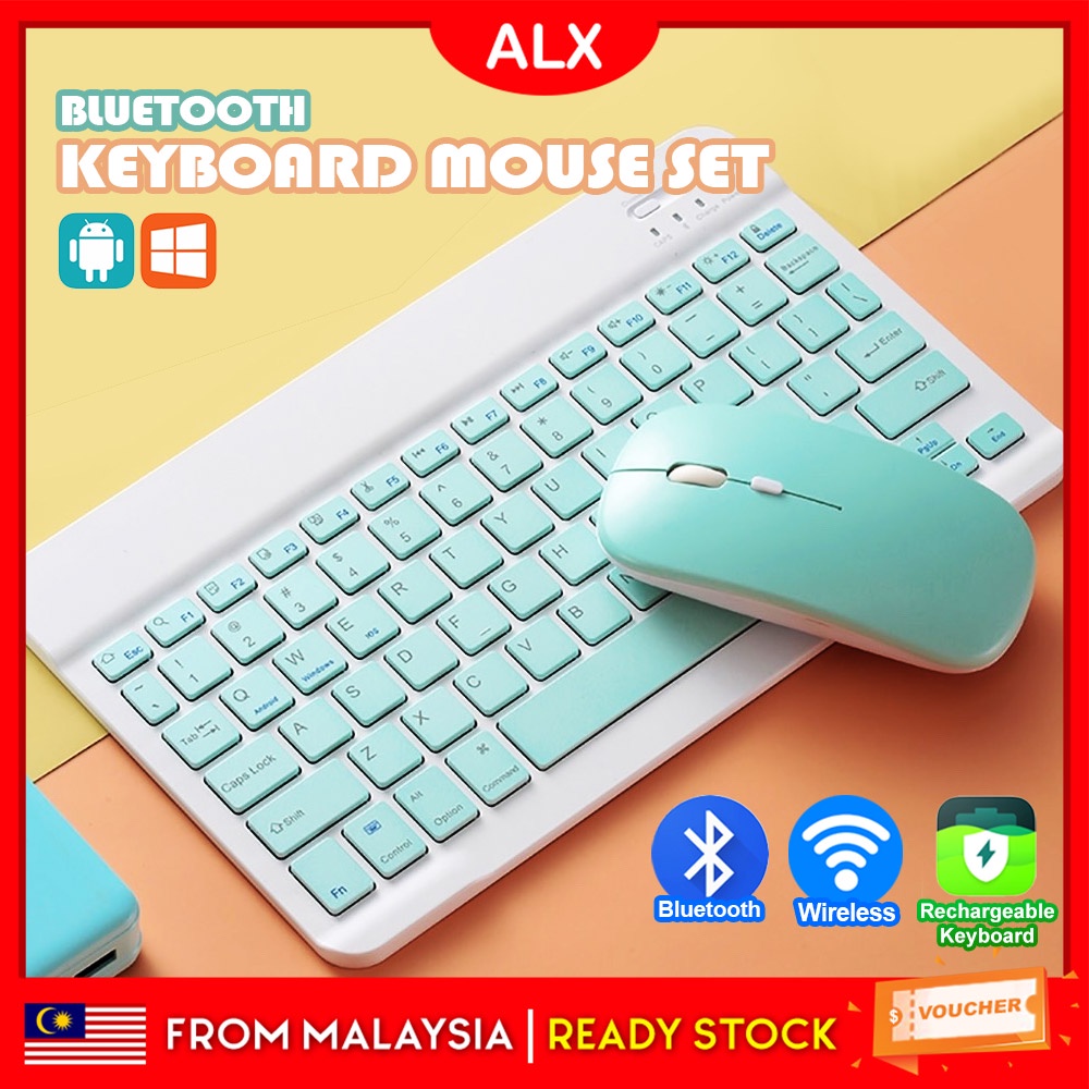 ALX CLEAR STOCK Wireless Keyboard Mouse Combo Portable Mouse Set ...