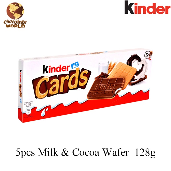 [CLEARANCE SALES]Kinder Cards 128g Chocolate Biscuit (Made in EU) (BB ...
