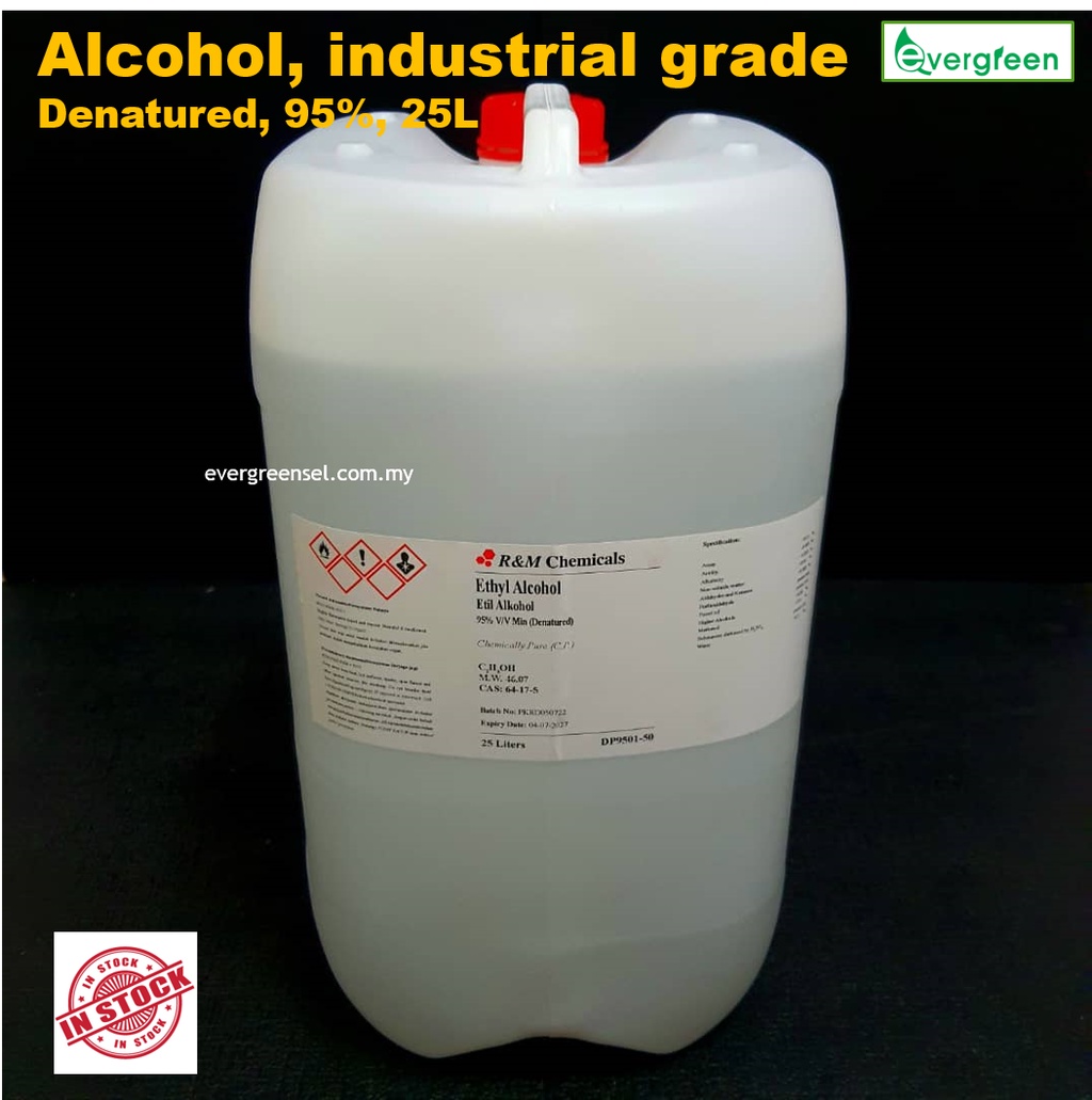 ( READY STOCK ) Denatured Ethyl Alcohol 95% technical grade 25L | Shopee Malaysia