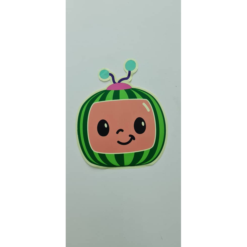 Photoluminescent Glow In The Dark Coco Melon logo Sticker | Shopee Malaysia
