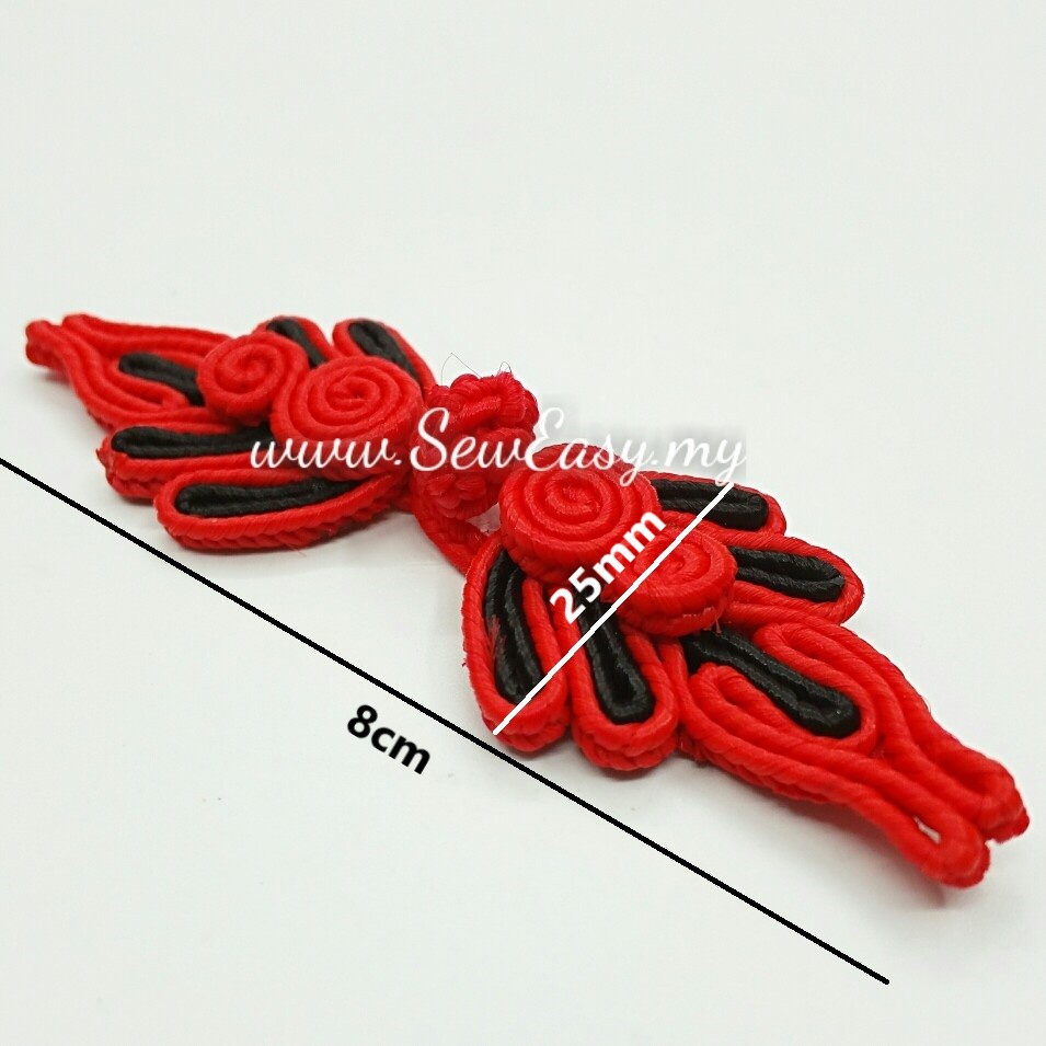 1pasang (RED) Chinese Knot Frog Button / Butang Cheongsam | Shopee Malaysia