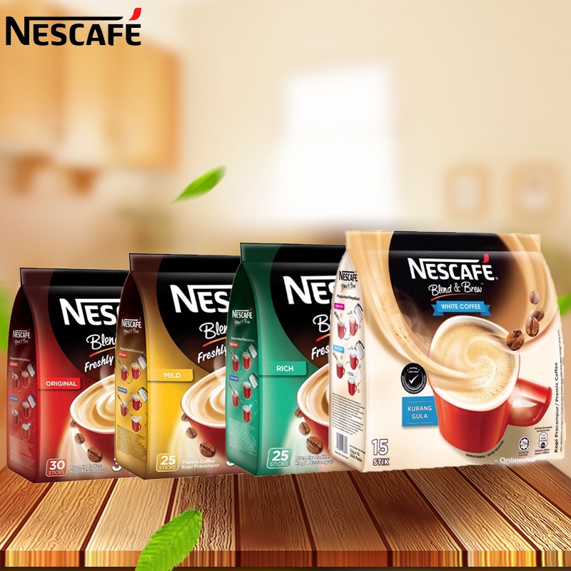 Nescafe Blend & Brew Coffee 3IN1 Instant Coffee (Nescafe Original/ Mild ...