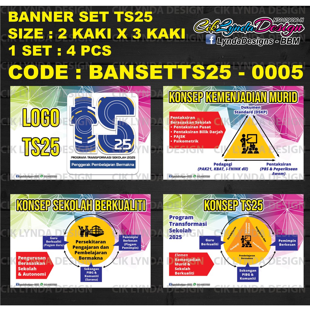 PRE-ORDER - BANNER SET TS25 SEKOLAH | Shopee Malaysia