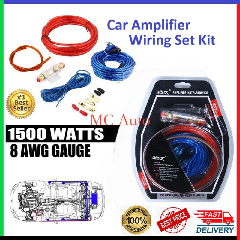 Amplifier Wiring Set Car Audio Amplifier Installation Kit Power Kit Amp ...