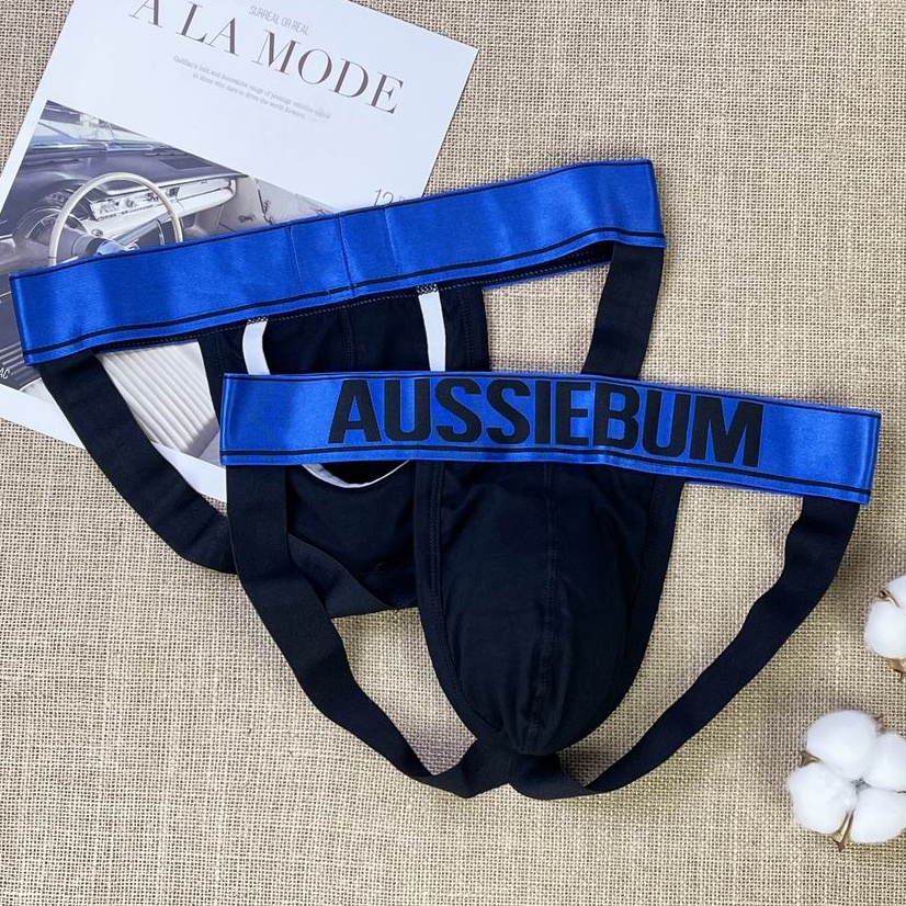 (Discreet Pack) Aussie Bum Cotton Jockstraps JOCK STRAP Bottomless Briefs Sexy Underwear ...
