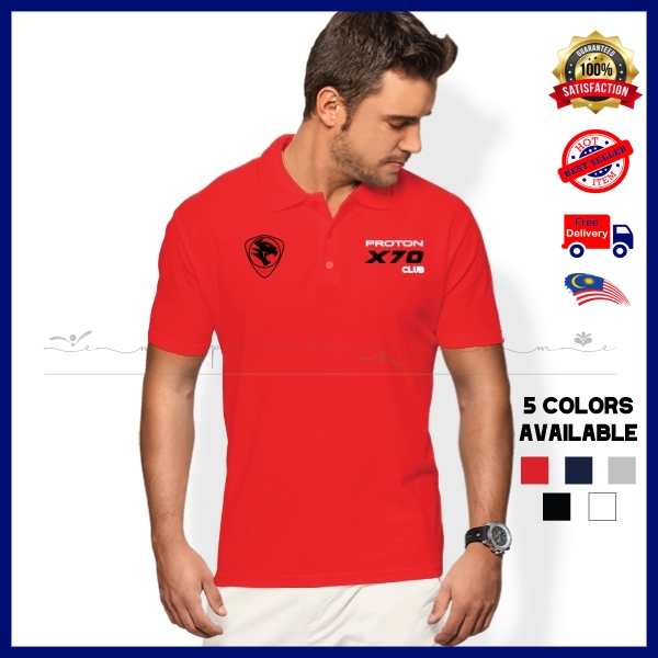 Polo T Shirt Proton X70 X 70 Club Embroidery Racing Casual Motorsport T ...