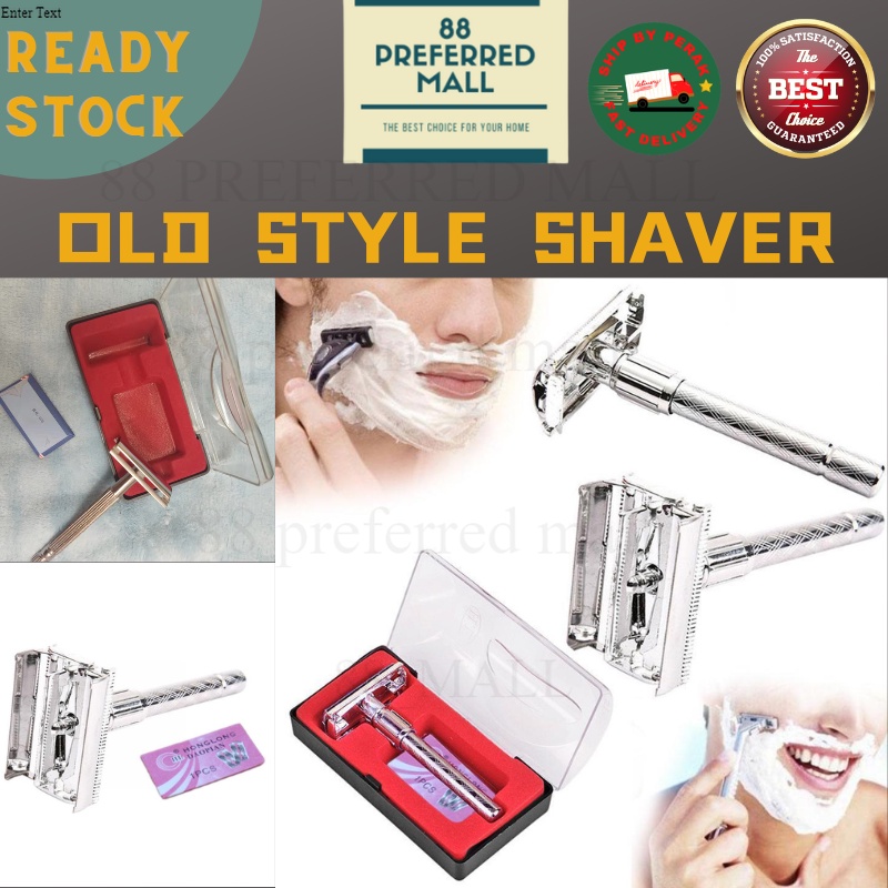 Pencukur Shaver Men Safety Double Edge Blade Shaving Hair Razor Shaver ...