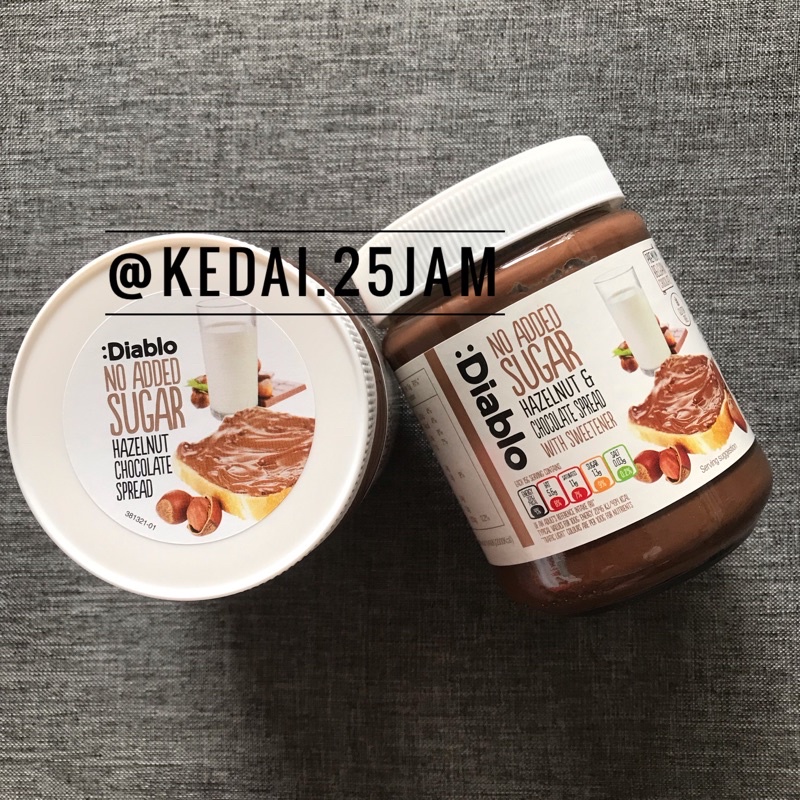 Jam & Spreads : Diablo No Added Sugar Hazelnut with Choco / White Choco Spread 350g | Shopee ...