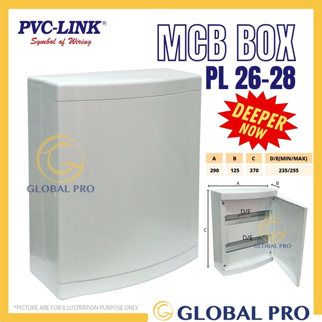 HEAVY DUTY PVC LINK MCB Box Circuit Breaker Box Miniature Circuit ...