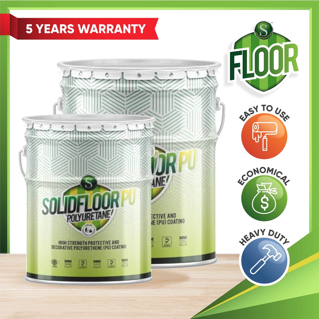 SOLIDFLOOR PU Polyster Branched Polyurethane Coating (5Kg / 20 Kg) | Shopee Malaysia